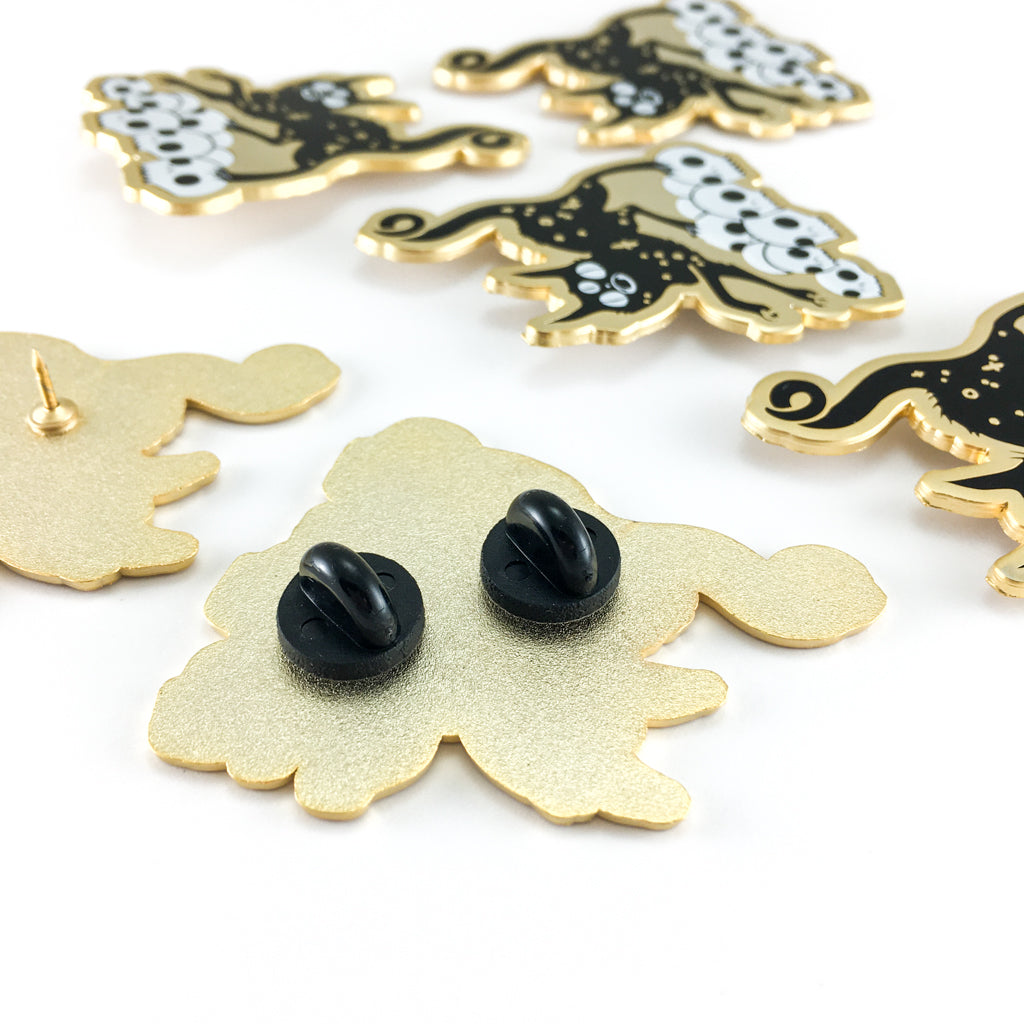 Black Cat Enamel Pin, Whimsigoth Accessories