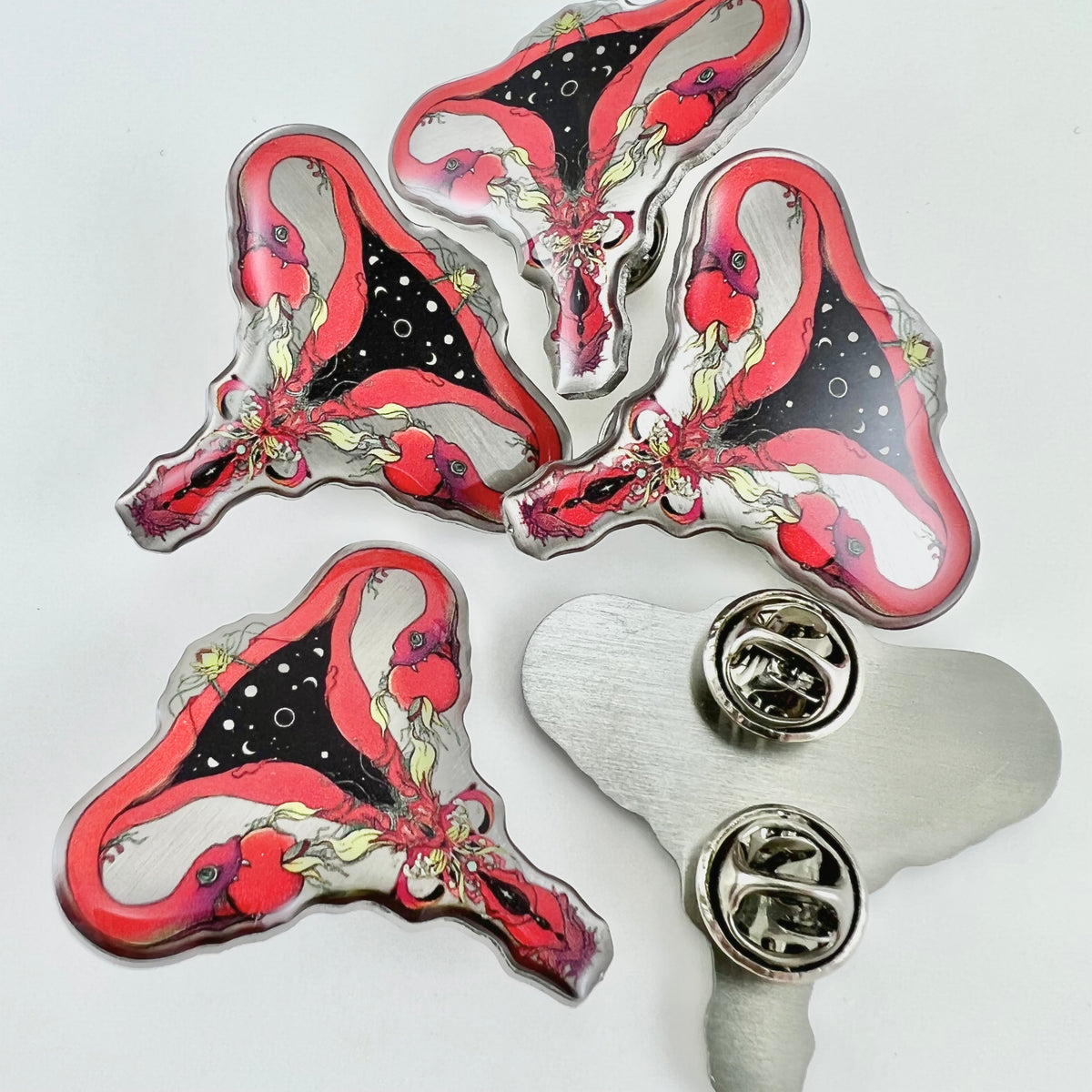Lilith Uterus, Eco Metal Pin Badge